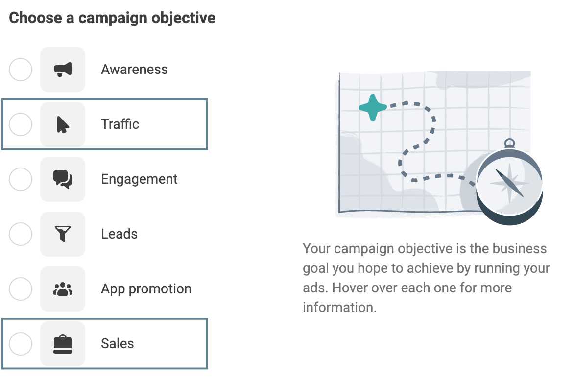 Traffic or Sales Optimization? Facebook Campaign Objective